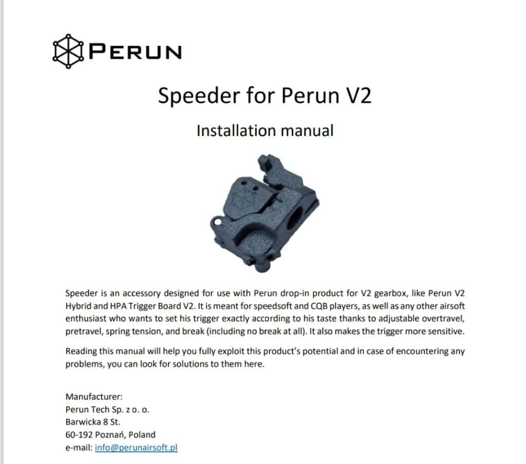 Perun Speeder V2 – Negative Airsoft